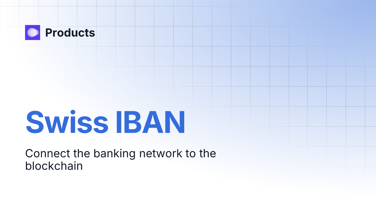 Swiss IBAN | Products