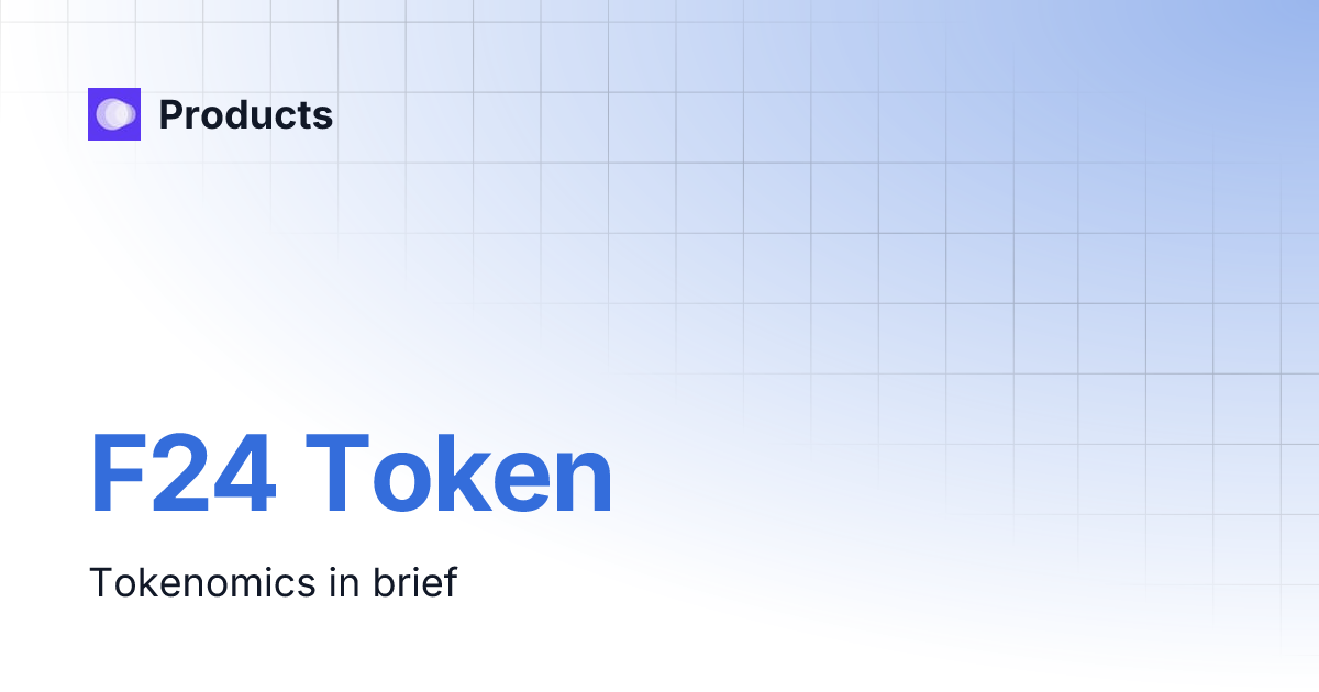 F24 Token | Products